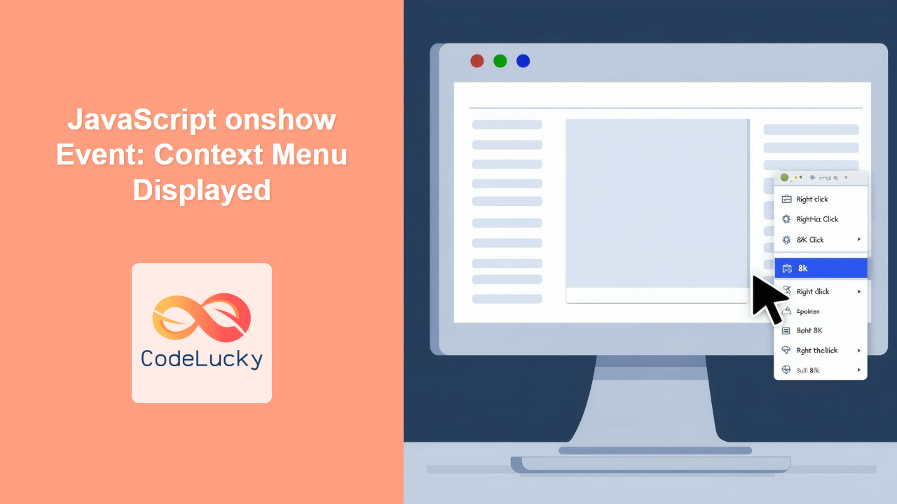JavaScript onshow Event: Context Menu Displayed - CodeLucky