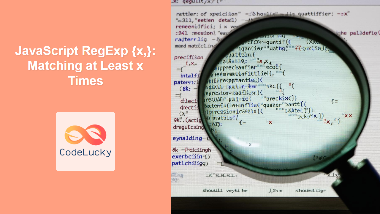 JavaScript RegExp {x,}: Matching at Least x Times - CodeLucky