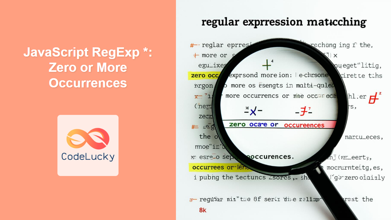JavaScript RegExp *: Zero or More Occurrences - CodeLucky