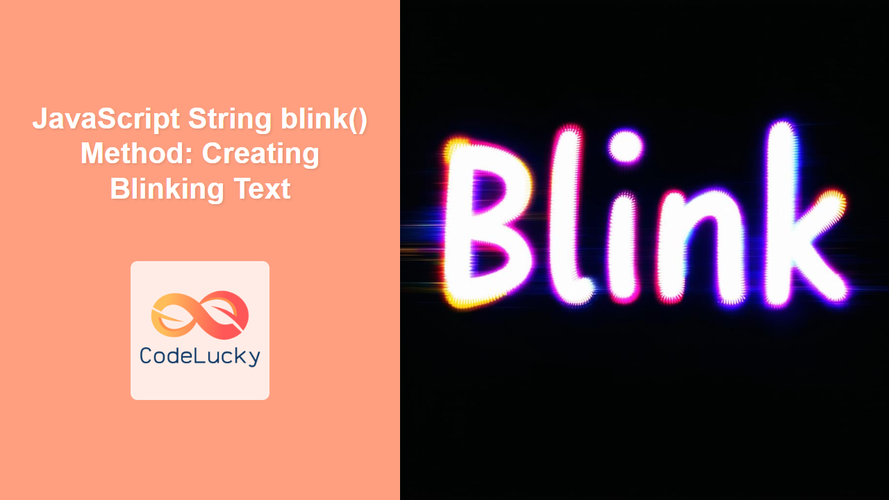 JavaScript String blink() Method: Creating Blinking Text - CodeLucky
