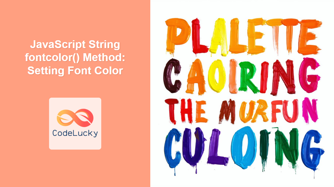 JavaScript String fontcolor() Method: Setting Font Color - CodeLucky