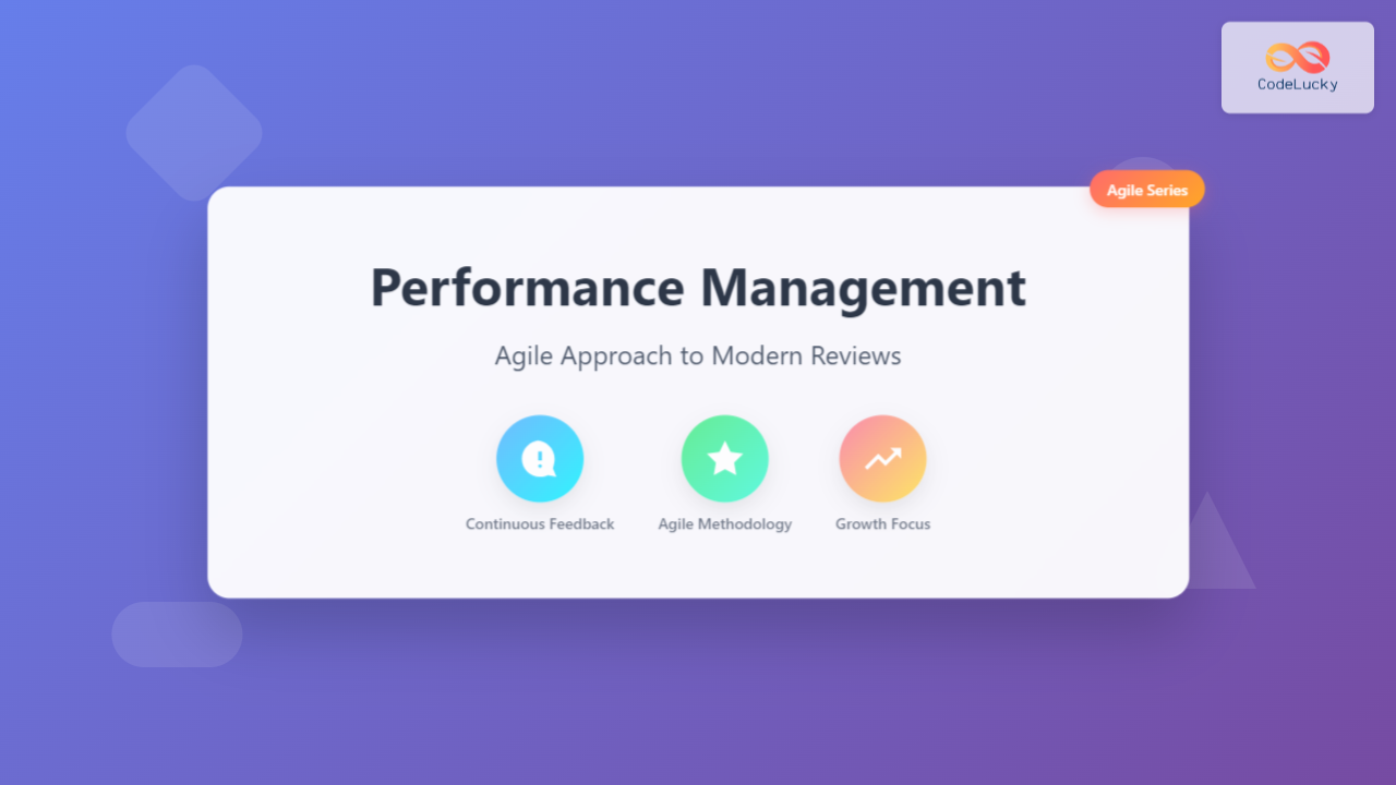 Performance Management: Agile Approach to Modern Reviews and Continuous ...