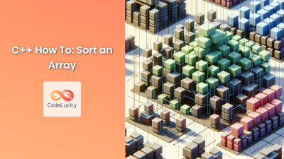 C++ How To: Sort an Array - CodeLucky
