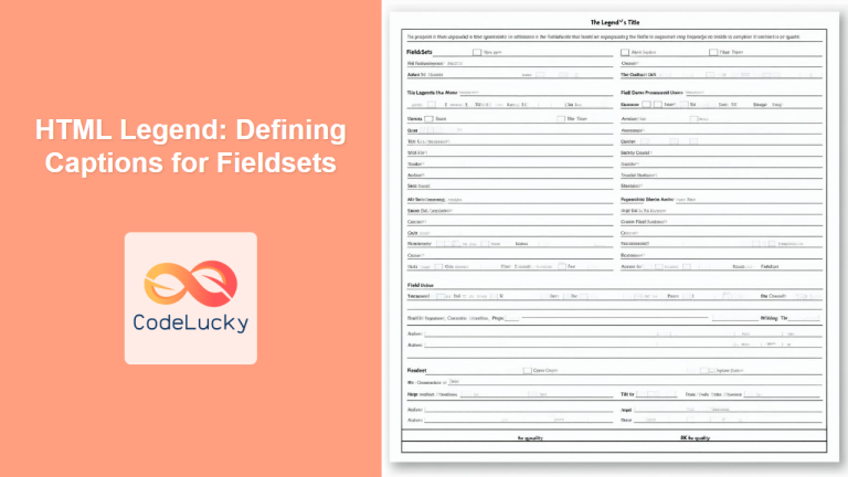 HTML Fieldset: Grouping Form Controls - CodeLucky