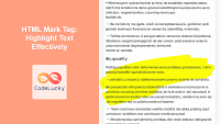 HTML Mark Tag: Highlight Text Effectively - CodeLucky