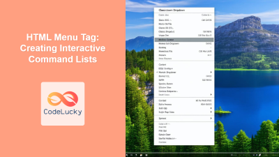 HTML Select Tag: Create Dropdown Lists - CodeLucky
