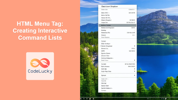 Html Select Tag Create Dropdown Lists Codelucky