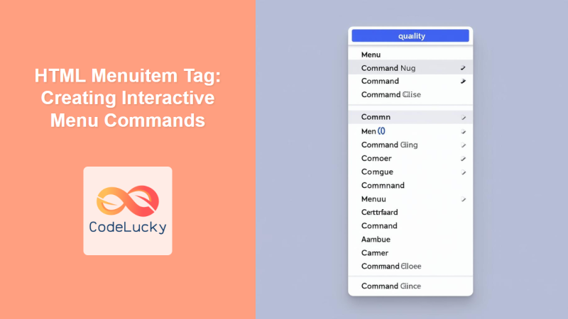 HTML Menu Tag: Creating Interactive Command Lists - CodeLucky