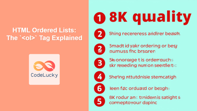 HTML Lists: Mastering Ordered, Unordered, and Description Lists - CodeLucky
