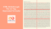 HTML Strikethrough: Understanding the Legacy Tag - CodeLucky