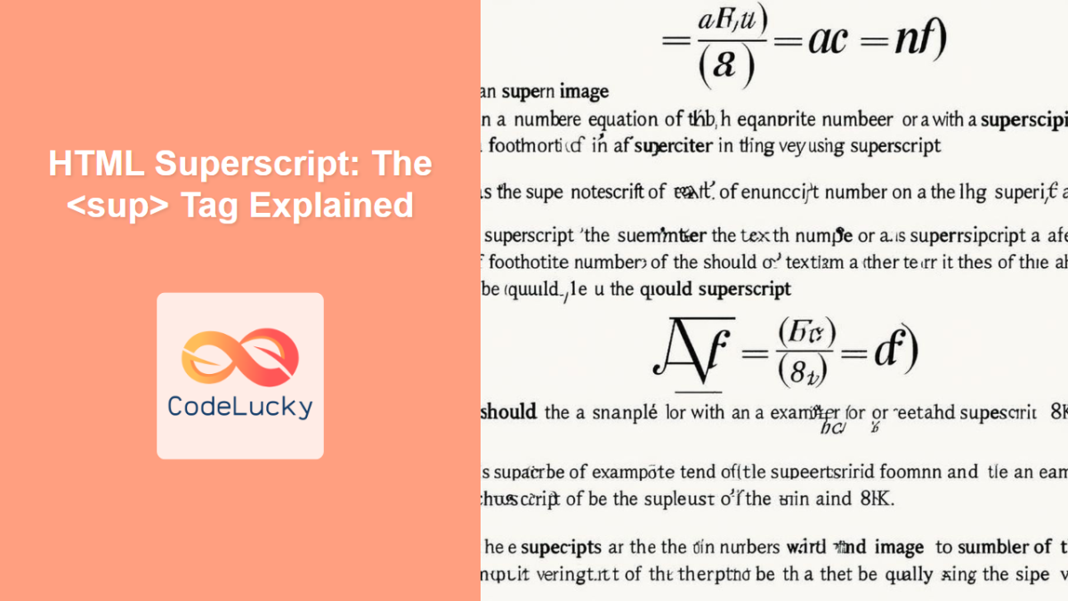 HTML Superscript: The Tag Explained - CodeLucky