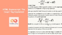 HTML Superscript: The Tag Explained - CodeLucky