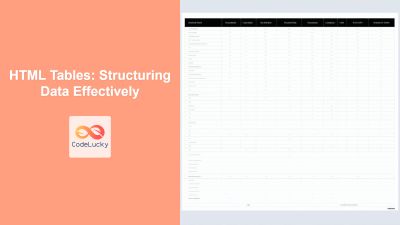 HTML Table Data: The Tag Explained - CodeLucky