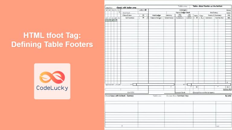 HTML Table tFoot Property: Table Footer - CodeLucky