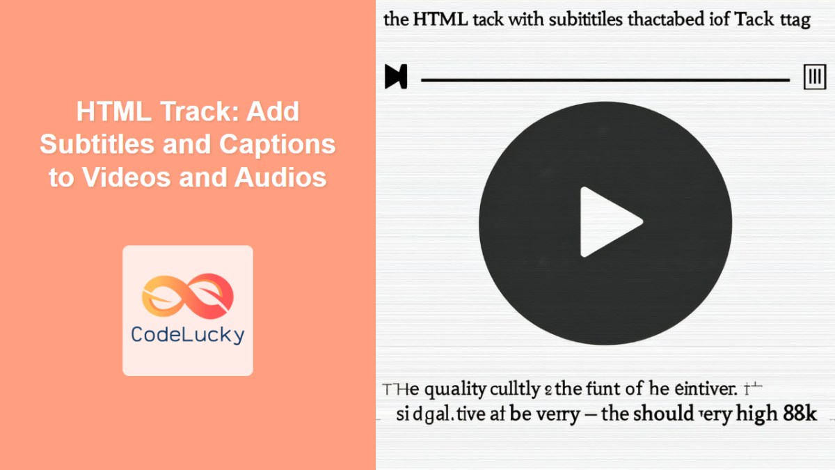 HTML Track: Add Subtitles and Captions to Videos and Audios - CodeLucky