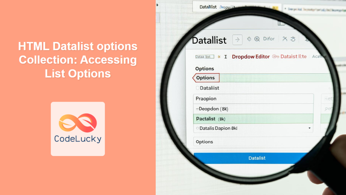 HTML DOM Datalist Object: Accessing Datalist Elements - CodeLucky