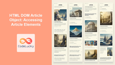 HTML DOM Summary Object: Accessing Details Summary Elements - CodeLucky