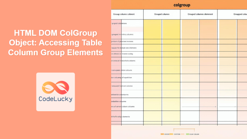 HTML colgroup Tag: Grouping Table Columns - CodeLucky