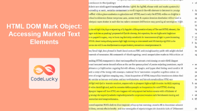 HTML Mark Tag: Highlight Text Effectively - CodeLucky