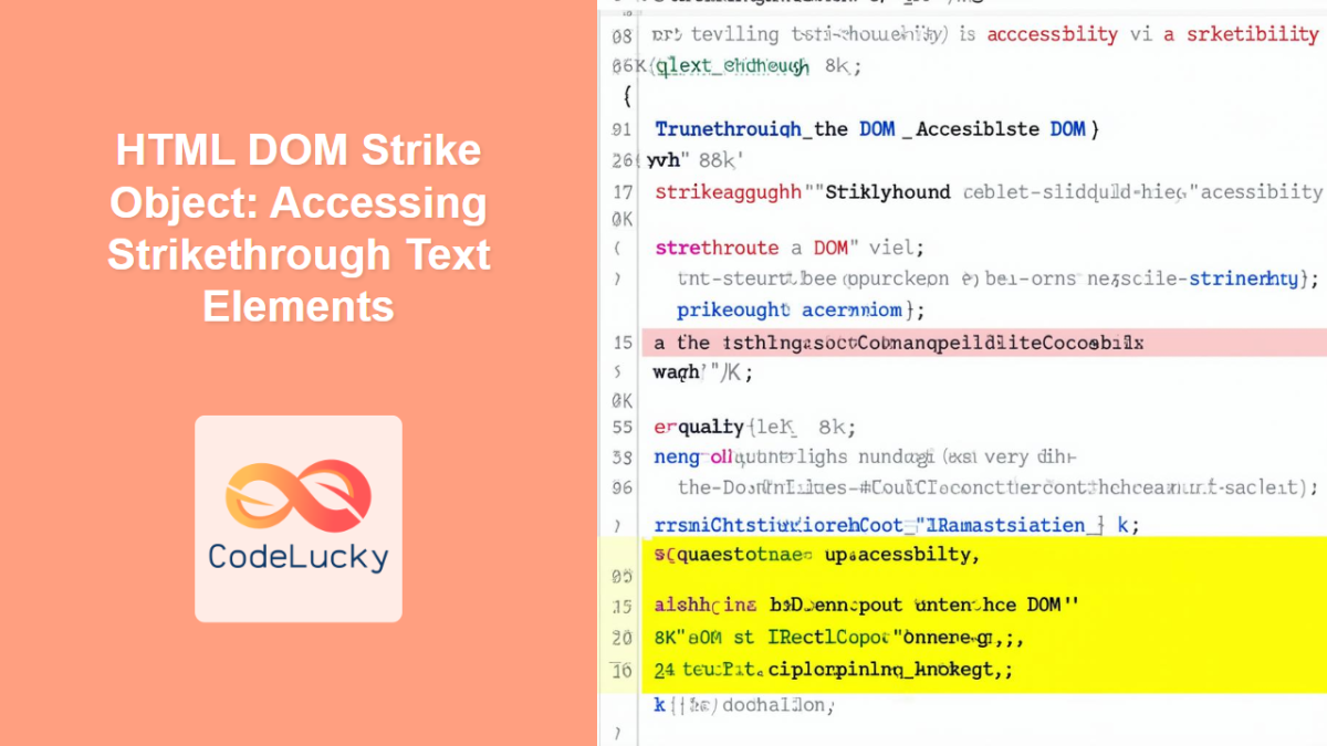 HTML DOM Strike Object: Accessing Strikethrough Text Elements - CodeLucky