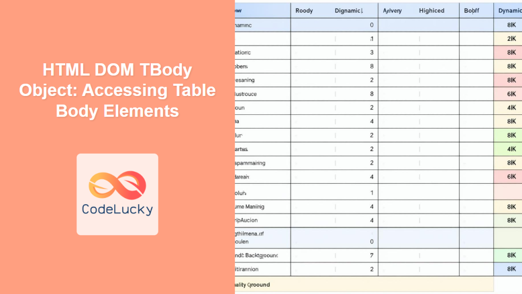 HTML DOM Table Object: Accessing Table Elements - CodeLucky