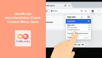 JavaScript oncontextmenu Event: Context Menu Open - CodeLucky