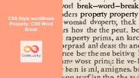 CSS Style wordWrap Property: CSS Word Wrap - CodeLucky