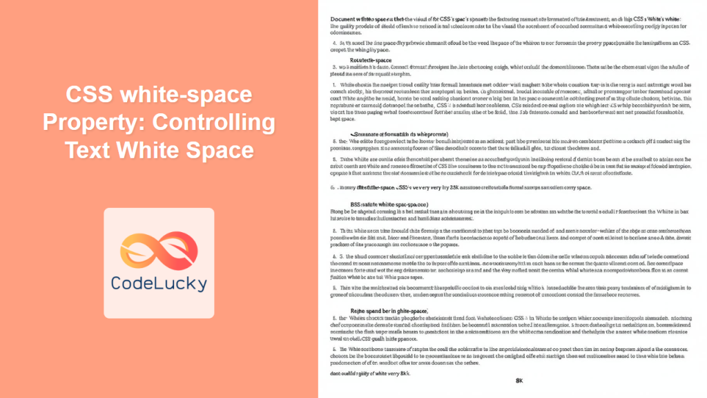 Css White Space Complete Guide To Controlling Whitespace And Line Breaks Codelucky