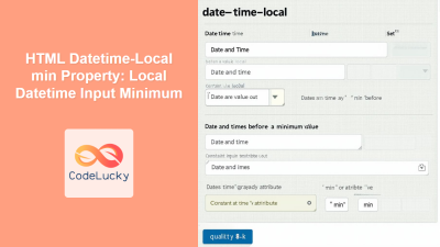 HTML Datetime-Local value Property: Local Datetime Input Value - CodeLucky