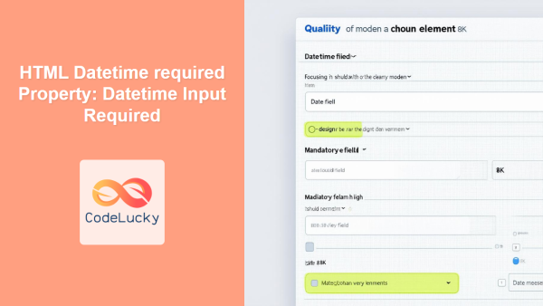 HTML Datetime min Property: Datetime Input Minimum - CodeLucky