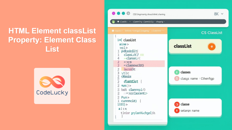 HTML Element classList Property: Element Class List - CodeLucky