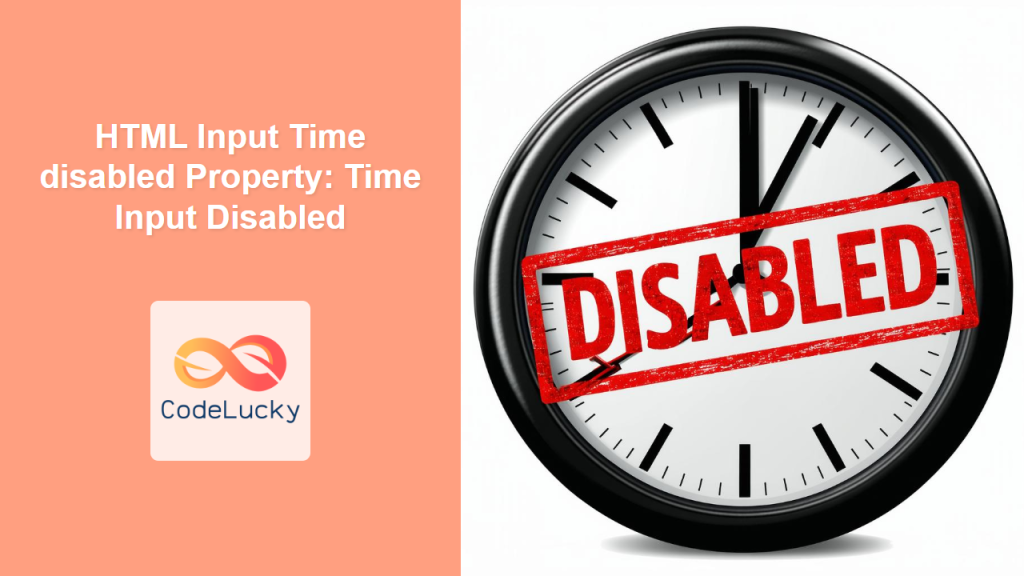 HTML Text disabled Property: Text Input Disabled - CodeLucky