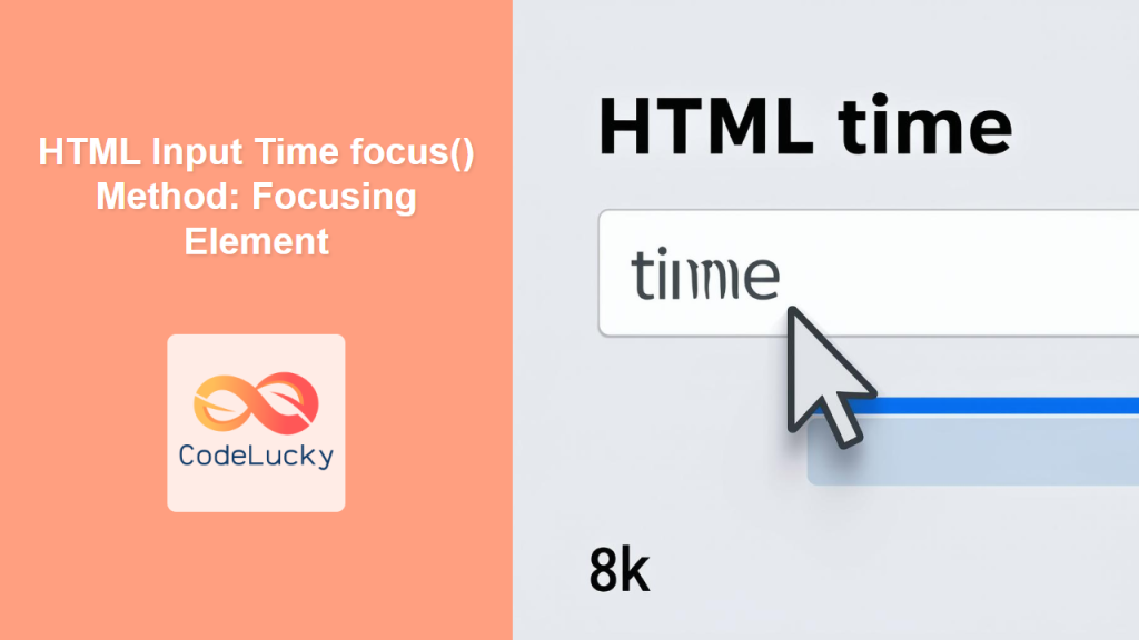 HTML Text focus() Method: Focusing Input - CodeLucky