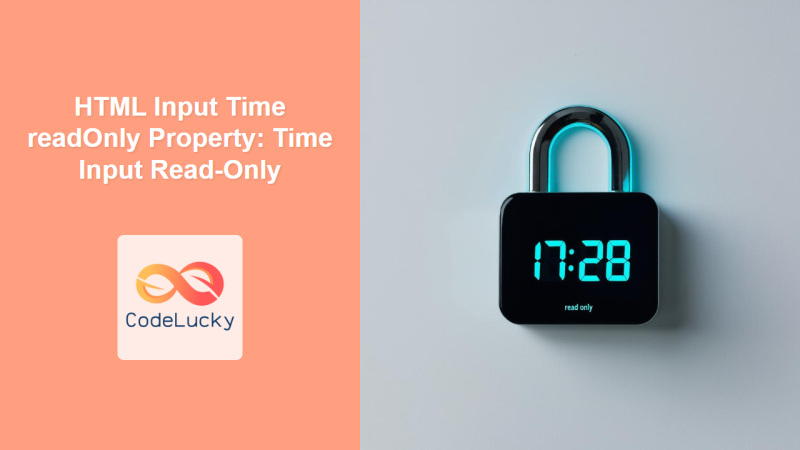 HTML Text readOnly Property: Text Input Read-Only - CodeLucky