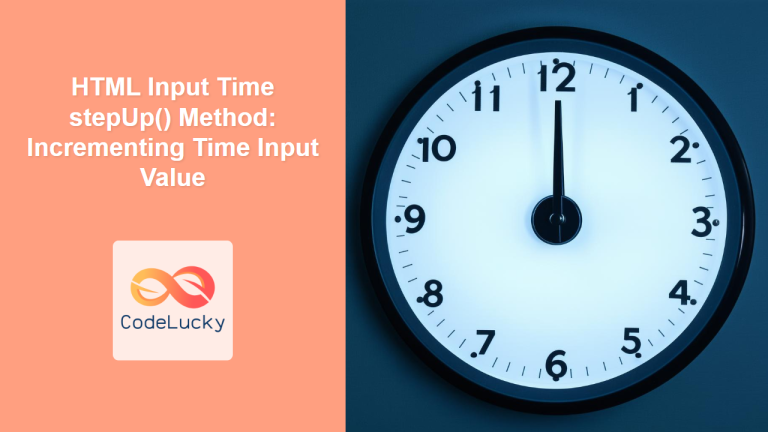 HTML Input Time type Property: Time Input Type - CodeLucky