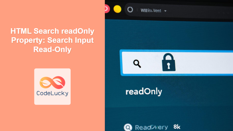 HTML Text readOnly Property: Text Input Read-Only - CodeLucky