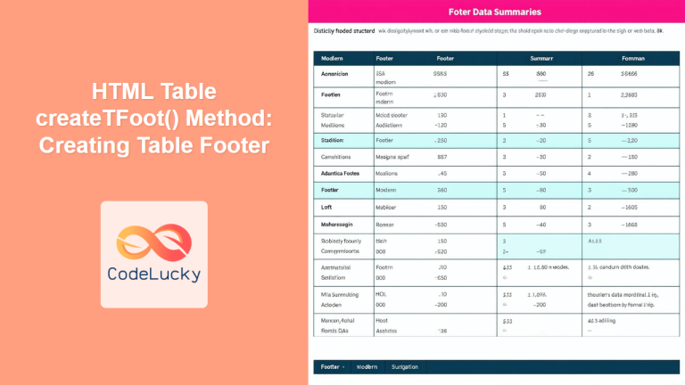 HTML Table insertRow() Method: Inserting Table Row - CodeLucky