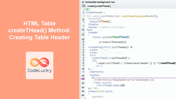 HTML DOM TBody Object: Accessing Table Body Elements - CodeLucky
