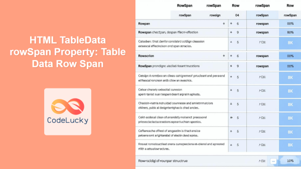 HTML TableData colSpan Property: Table Data Column Span - CodeLucky