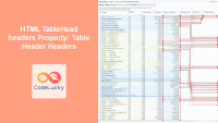 HTML TableHead headers Property: Table Header Headers - CodeLucky