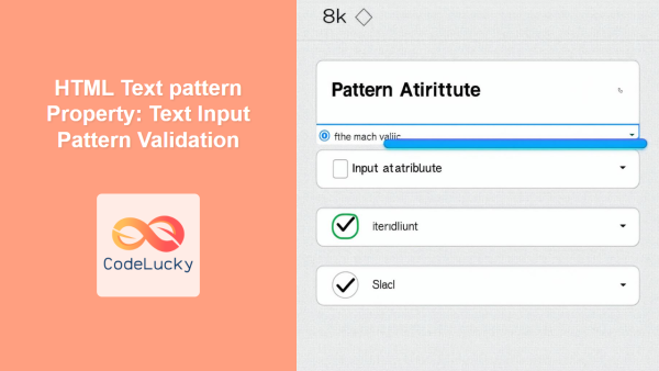 HTML Password pattern Property: Password Input Pattern - CodeLucky