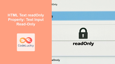 HTML TextArea readOnly Property: Textarea Read-Only - CodeLucky