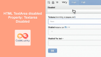 HTML TextArea disabled Property: Textarea Disabled - CodeLucky