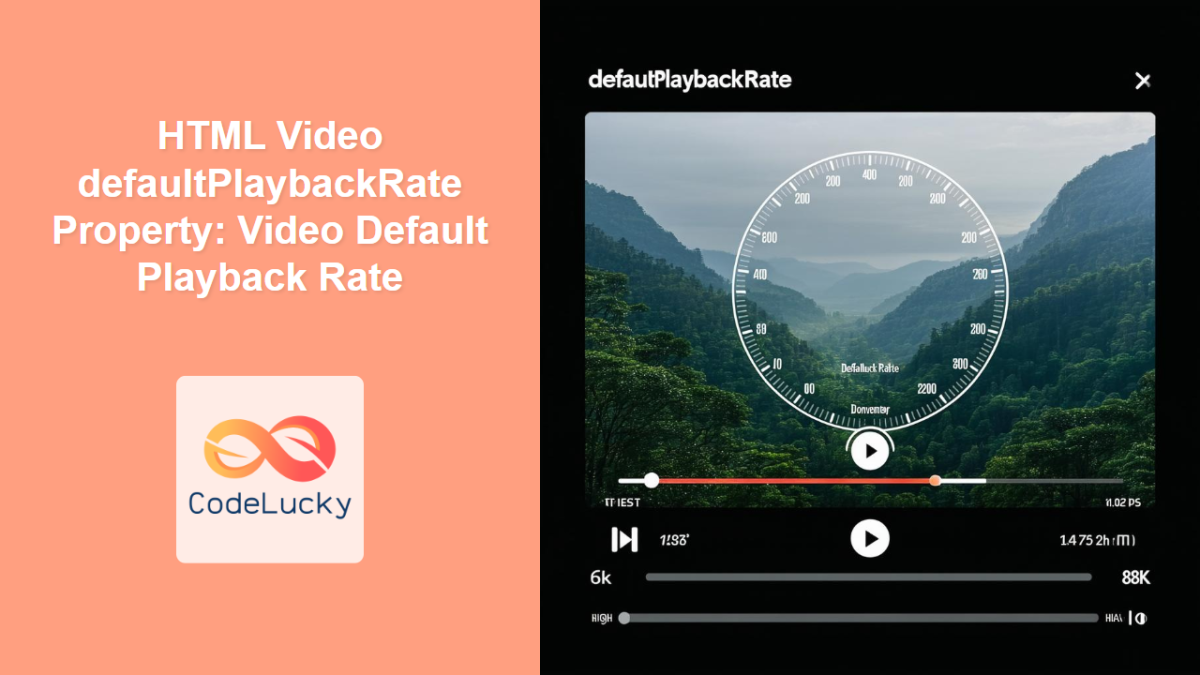HTML Video playbackRate Property: Video Playback Rate - CodeLucky