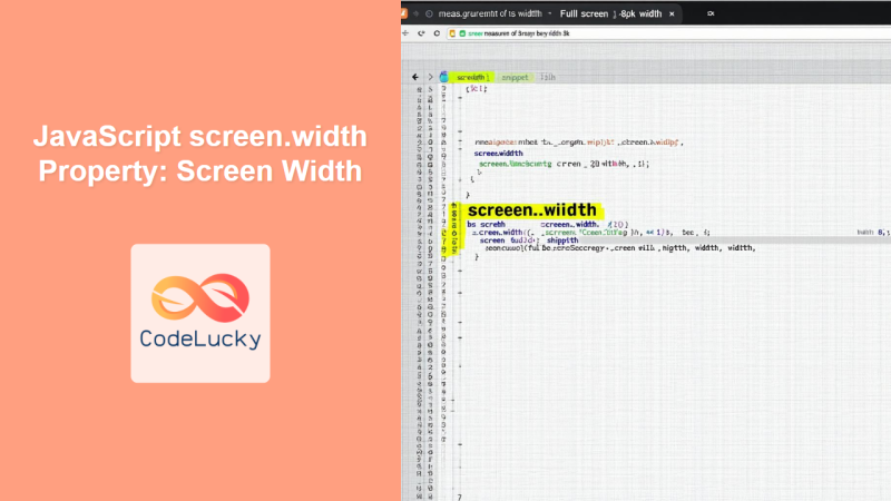 JavaScript screen.width Property: Screen Width - CodeLucky