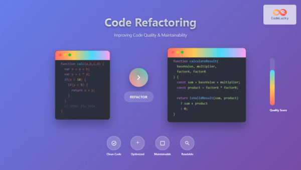 Code Refactoring: Complete Guide to Improving Code Quality and Maintainability - CodeLucky