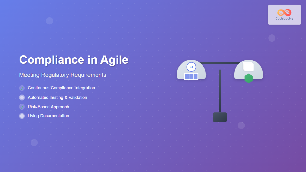 Compliance in Agile: Complete Guide to Meeting Regulatory Requirements in Agile Development ...