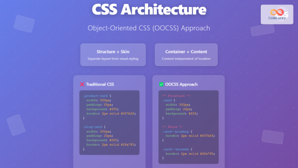 Css Architecture Oocss Object Oriented Css Complete Guide With Examples Codelucky 4457