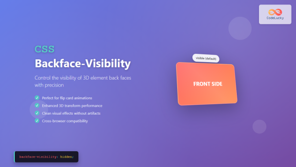 CSS Backface-Visibility: Complete Guide to Controlling 3D Element Back Faces - CodeLucky