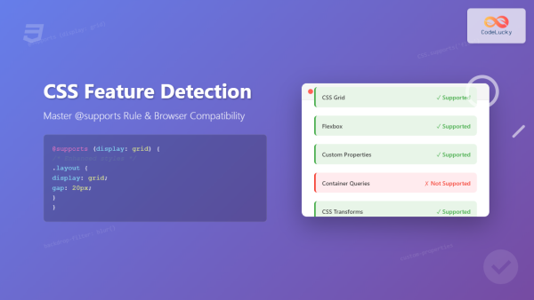 Css Feature Detection Complete Guide To Supports Rule And Browser Compatibility Codelucky